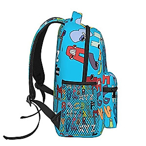 hgxim Alphabet School Backpack Pattern Lightweight Leisure Bag 3d Printing Large Capacity Pattern Leisure Bag Travel