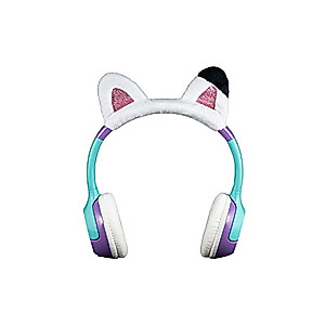 eKids Gabbys Dollhouse Kids Bluetooth Headphones, Wireless Headphones with Microphone Includes Aux Cord, Volume Reduced Kids Foldable Headphones for School, Home, or Travel