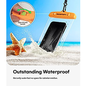 GOOSPERY [4-Pack] Universal Waterproof Phone Pouch, Underwater Cellphone Dry Case Beach Bag Compatible with iPhone 14 13 12 11 Pro Max Mini Xs XR, Galaxy S23 S22 S21 S20 Ultra Note20 up to 6.8"