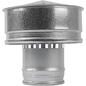 Vent Systems 4" Inch Galvanized Steel Round Roof Vent Cap - All-Season Round Exhaust Protector Cap - Perfect Insulation Roof Vent Cover - Chimney Rain Guard 100 mm