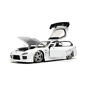 Jada Toys Fast & Furious 1:24 1992 Mazda RX-7 Die-cast Car, Toys for Kids and Adults, White