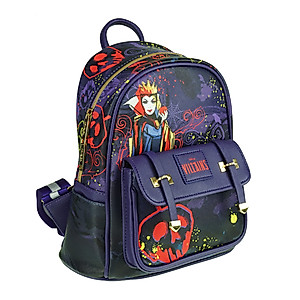 KBNL Villains - Evil Queen 11' Vegan Leather Mini Backpack - A21828, Multicoloured, Medium