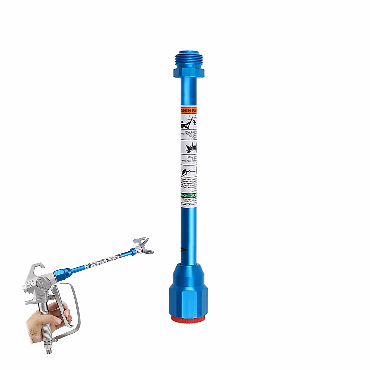 Airless Paint Sprayer Spray Gun Tip Extension Pole Rod 3 Pack Airless Sprayer Gun Spray Painting Wand 8inch 11.8inch 20inch