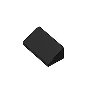 Classic Building 30 Slope 1x2x2/3, 100 Piece, Compatible with Lego Parts and Pieces 85984, Creative Play Set - 100% Compatible with All Major Brick Brands(Colour:Black)