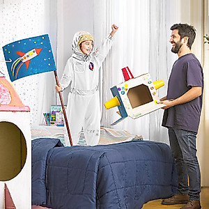 Jeowoqao Dress up Clothes for Little Boys Girls, Kids Dress Up Pretend Play Costumes,Police, Firefighters,Racers,Astronauts Costume for Toddler Age 3-6 Years Play Gift