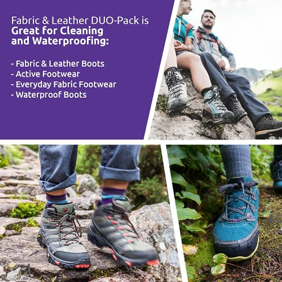 Nikwax Fabric & Leather Footwear Cleaning and Waterproofing DUO-Pack, 125ml