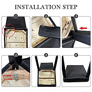 ZENY Dining Chair Set of 6, PU Leather Chairs Modern Diner Chairs Armless Side Chair with Solid Wood Legs for Home Kitchen Living Room