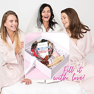 Supremo MD 22 Set of 4 Premium Gift Boxes with Shredded Paper and Hair Tails | Elegant White Magnetic Gift Boxes with Lids | Ideal for Presents, Weddings, Birthdays, or any Special Occassions