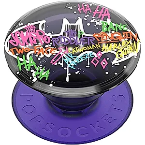 PopSockets Translucent Phone Grip with Expanding Kickstand, PopSockets for Phone, DC Comics - Distressed Batman