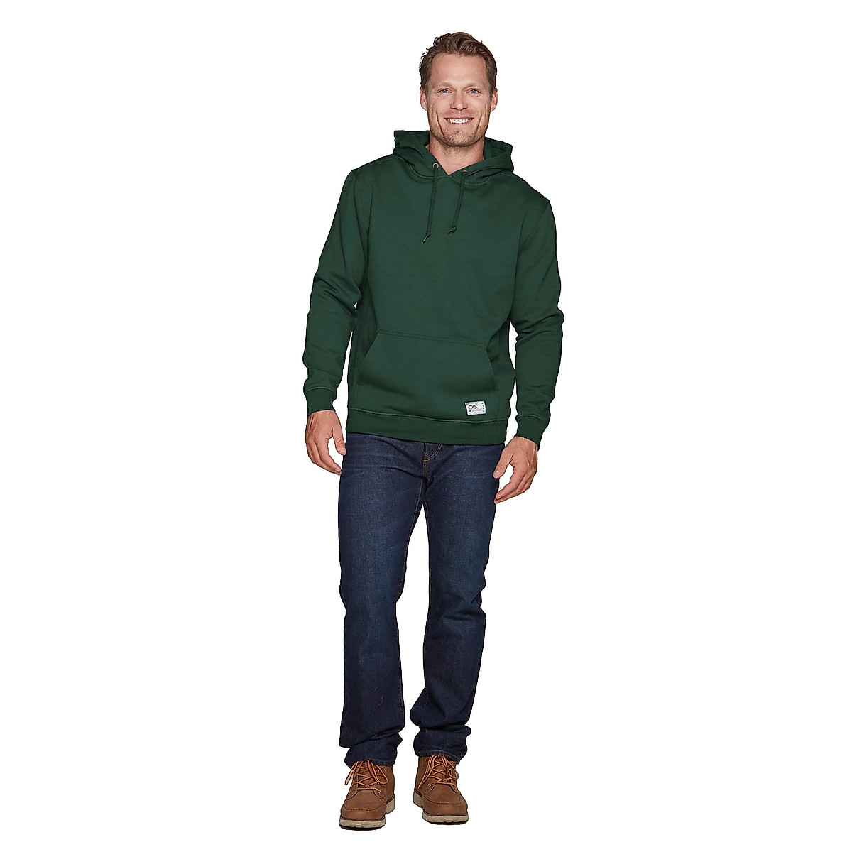 COLOSSEUM Outdoors Men's Brooks II Super Heavyweight Workwear Pullover Hoodie (Forest Green, X-Large)