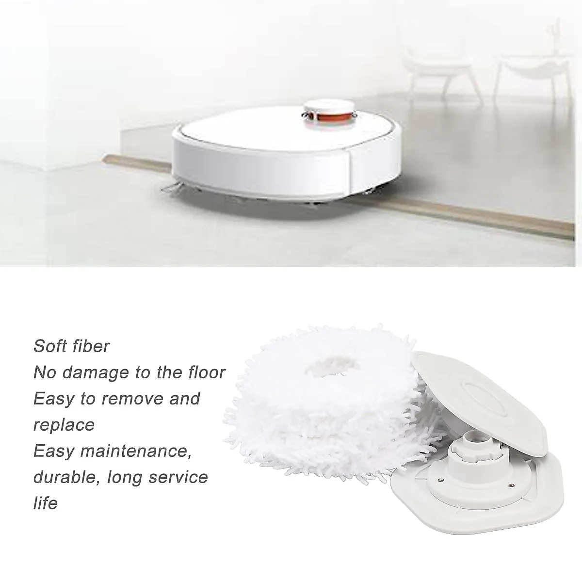 TOPINCN Mop Cloths for Dreame Bot W10 W10 Pro Vacuum Cleaner, Replacement Parts Pads Mop Pads Replacement with Holder