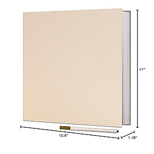 Vienrose Large Photo Album Self Adhesive for 4x6 5x7 8x10 Pictures Scrapbook Album DIY Scrap Book 40 Sticky Pages with A Metallic Pen Beige