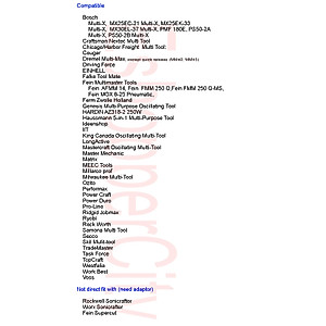 2 Pcs Grout Tile Cut Repair Kit Carbide Oscillating Multi Tool Saw Blades for Fein Multimaster Bosch Multi-x Craftsman Nextec Multi-max Makita Milwaukee Blue Hawk Craftsman Chicago