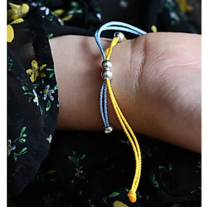 Tryzub Ukrainian bracelet 925 Sterling Silver Ukraine Flag National Emblem of Ukraine Unisex Link Bracelet 925 for Women Men Handmade in Ukraine