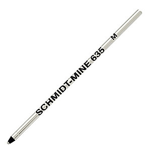 SCHMIDT 635 Mini D1 Ballpoint Refill Medium, 4 Pack, Black (SC58149)