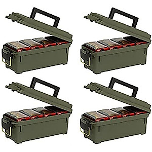 Molding Water Resistant Ammo Storage Box, 13-3/4L x 5-5/8W x 5-9/16H, Green