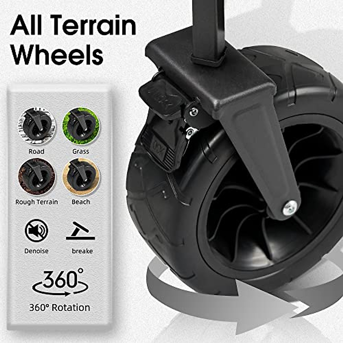 COOZMENT All Terrain Utility Wagon,Folding Wagon Heavy Duty,Collapsible Folding Wagon Cart with Big Wheels,Beach Wagon Cart with 280lbs Weight Capacity,Lounge Wagon for Camping Sports Outdoor(Beige)