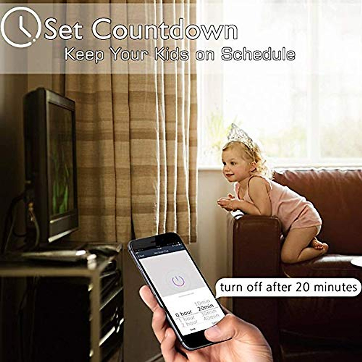 smart socket with app control Smart plug, Mini Wifi Outlet Compatible with Alexa, Google Home & IFTTT, No Hub Required, Remote Control your home appliances from Anywhere, ETL Certified (one Piece)