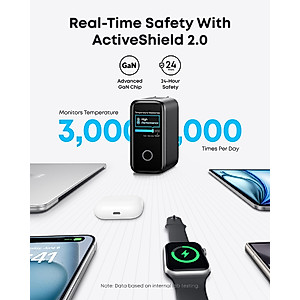 Anker Laptop Charger, 140W USB C Charger, 4-Port Multi-Device Fast Charging, Advanced GaN Power Adapter, Intuitive Touch Controls, for MacBook, iPhone 16 Series, Samsung Galaxy, Pixel, and More