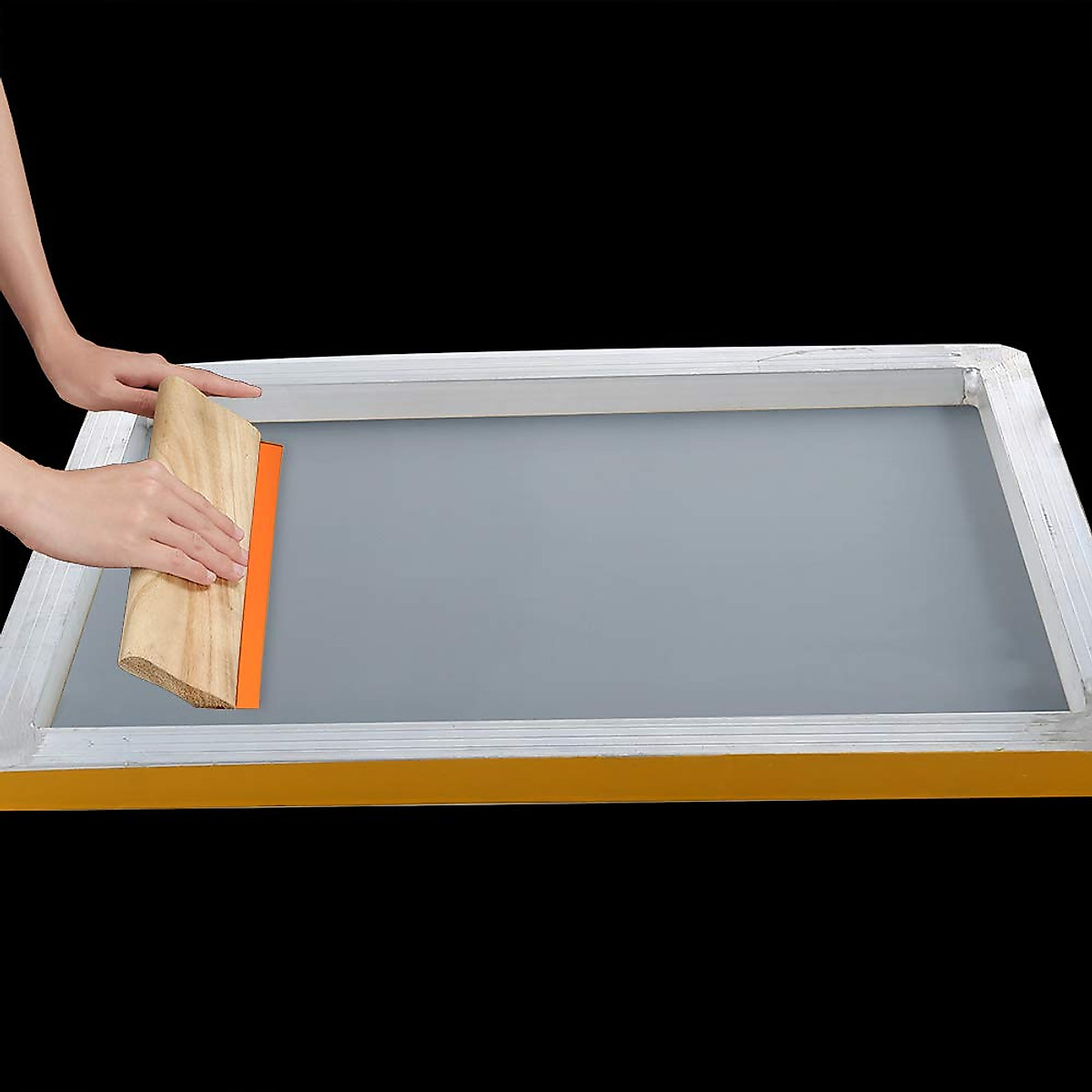 Caydo 3 Pieces 3 Sizes Screen Printing Squeegee, 75 Durometer Wooden Ink Scraper for Screen Printing Fabric, 5.9 Inch, 9.4 Inch and 13.7 Inch