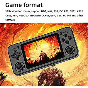 RG351P Handheld Game Console, Retro Game Console Open Source System RK3326 Chip, Free with 64G TF Card and 2500 Classic Game Video Game Console 3.5 Inch IPS Screen Built-in 3500mAh Battery