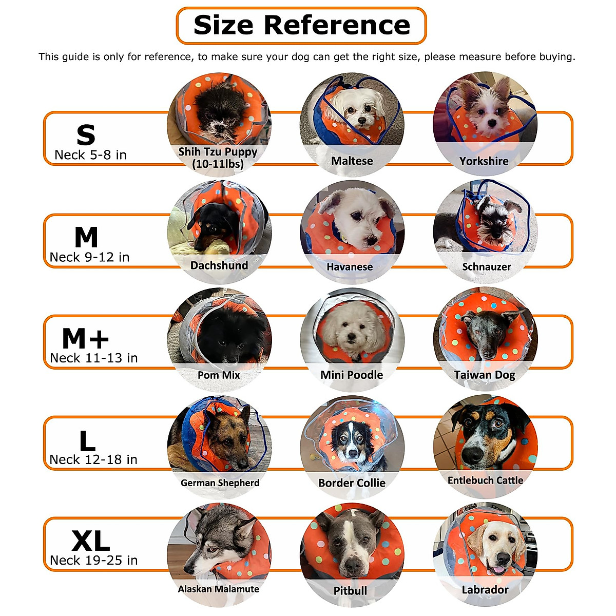 Crazy Felix Inflatable Dog Cone for Medium, Large, Small Dogs, Donut Cones for Dogs to Stop Licking and Scratching, Soft Dog Recovery Cone Collar After Surgery with Anti Licking Baffle(Blue, XL)