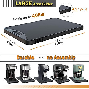 KEINE MARKE Kitchen countertop Sliding Tray: Coffee Machine Sliding Tray, Kitchen Appliance Tray | Save Space | Organize countertop Tray(10.3'' W × 15.4''D)