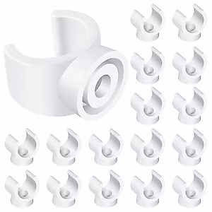 50 Packs 1/2 Inch PEX Clips, 16 mm Pipe Clamp Pipe Holder PEX Tubing Clamps PVC Water Pipe Support Hangers U-Hook Plastic Pipe Clamp Tools, White