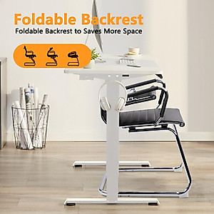 KLASIKA Office Guest Chair Leather Reception Without Wheels with Sled Base for Desk Conference Area Waiting Room Set of 8