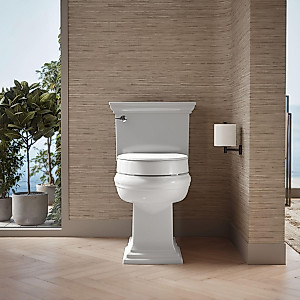 KOHLER Hyten Elevated Quiet-Close Elongated toilet seat, White