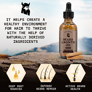 Striking Viking Biotin Sandalwood Beard Oil - Thickening & Conditioning Serum for Facial Hair Growth, 2 Fl Oz (Pack of 1)