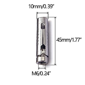 L-A M6 304 Stainless Steel Expansion Tube Anchor Expansion Pipe Internal Expansion Bolt M6 for Solid Wall and Drywall Anchor(5 Pcs), silver