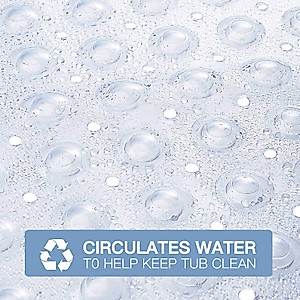 YINENN Bath Tub Shower Stall Mats 31x15.5 Inch Non-Slip and Latex Free, Bathtub Mat with Suction Cups, Machine Washable Bathroom Mats with Drain Holes (Clear)