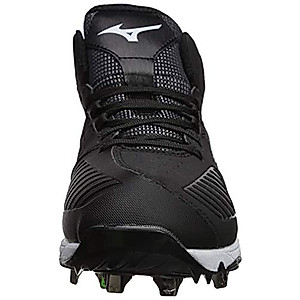 Mizuno 9-Spike Advanced Sweep 4 Mid Womens Metal Softball Cleat Black-White 11