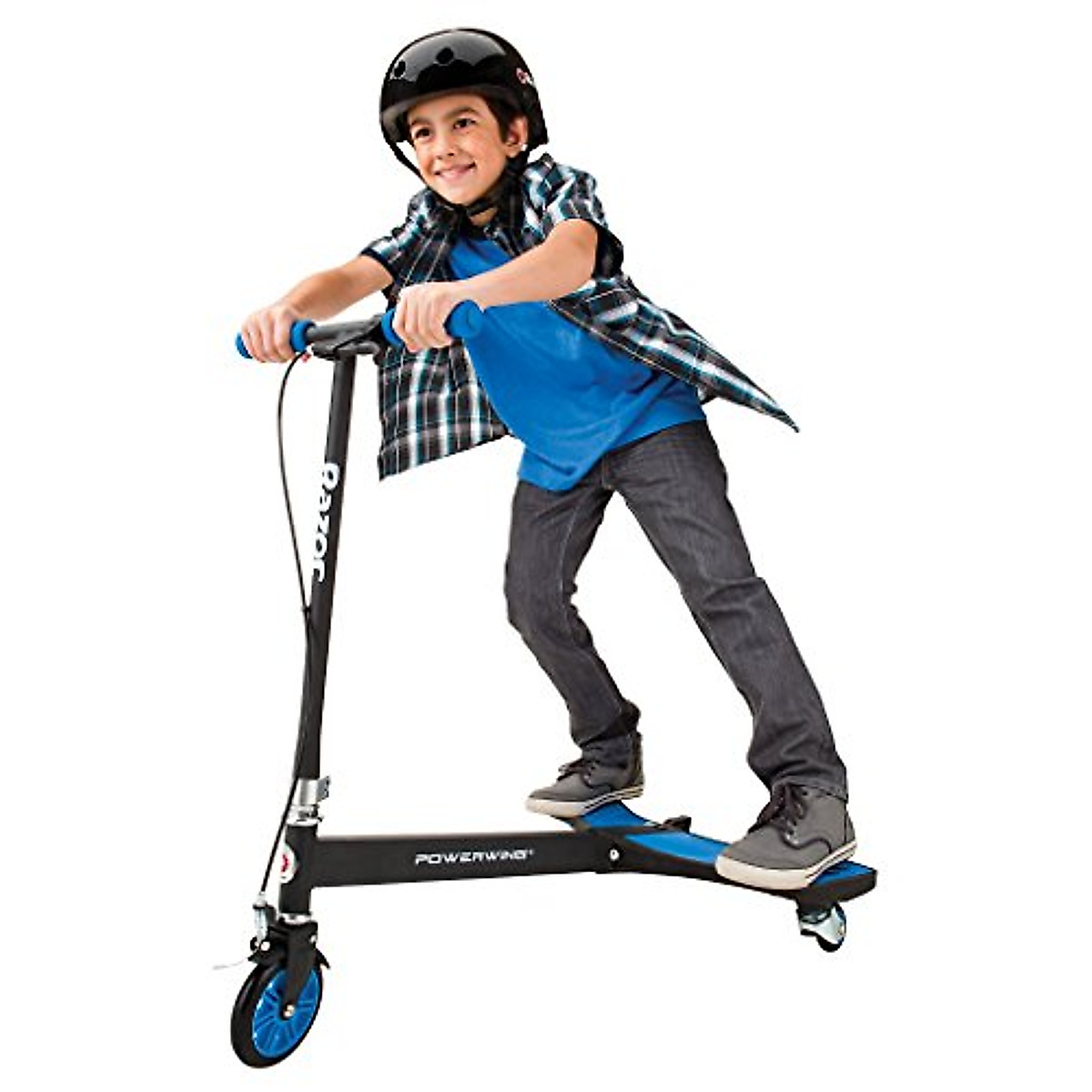 Razor PowerWing Caster Scooter for Kids Ages 6+ - Dual Inclined Casters for Drifting and Spinning, For Riders up to 143 lbs