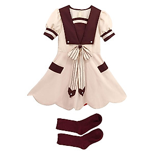 C-ZOFEK Cosplay Costume Halloween Dress with Socks (Medium)
