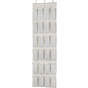 Amazon Basics 24-Pocket Over-the-Door Hanging Medium-Size Shoe Organizer