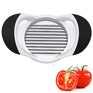 PCTC Tomato Slicer, Stainless steel tomato slicer, Vegetable Slicer,10 Sharp Blades Tomato Slicer Tool, Easy Grip Handle Lightnweight Kitchen Tool, Time-Saving Tomato Cutter