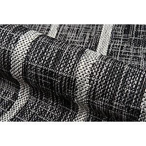 Novogratz by Momeni Villa Collection Sicily Indoor/Outdoor Area Rug, 3'3" x 5'0", Charcoal