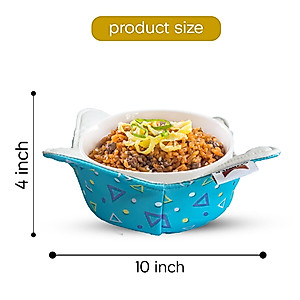 THE PERFECT CORNER Set of 2 Pieces of Bowl Cozy, Bowl Cozy Comes With a Protector to Cover the Food Served, Hot Bowl Cozy Holder, Heat & Cold Resistant