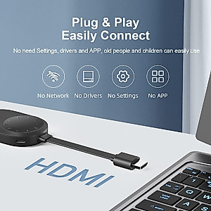 Hagibis Wireless HDMI Transmitter and Receiver, Wireless HDMI Extender Kits & Wireless Display Dongle, Plug and Play HDMI Adapter for TV, Camera, Streaming, Laptops, PC, Media, PS4/5