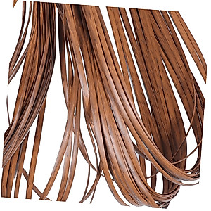 Angoily 1 Roll Reed Cane Wicker Repair Kit Patio Chair Repair Kit Bamboo Flat Sticks Chair Repair Wicker Natural Bamboo Sticks Bamboo Slats Wood Strips for Crafts Pe Plastic Rattan Chair