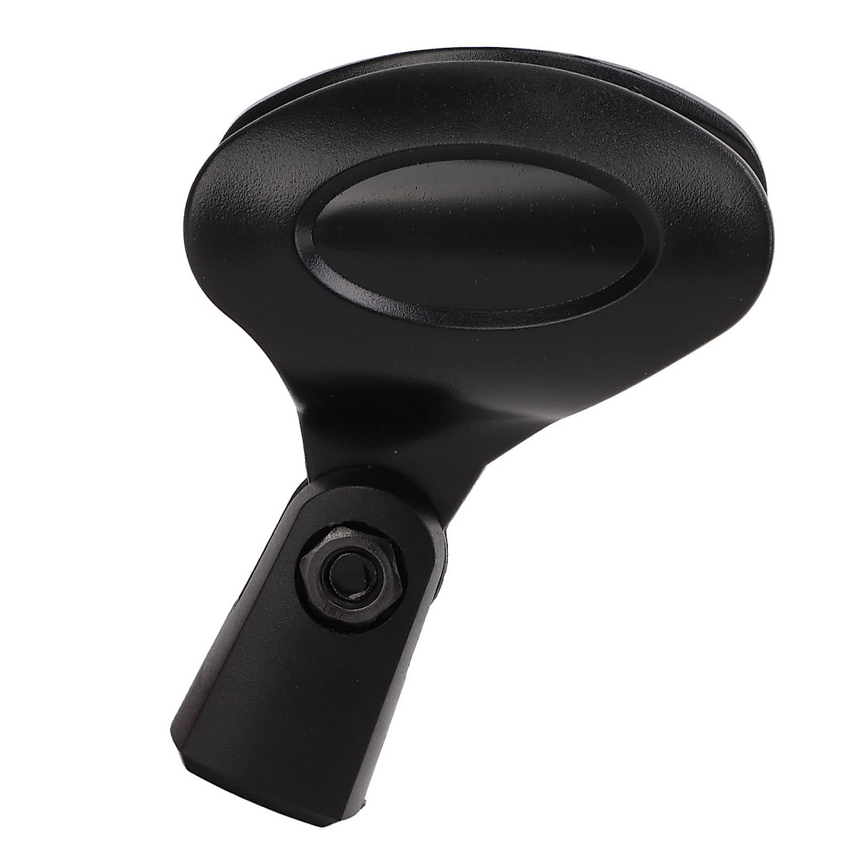 01 02 015 Microphone Clip, Wide Application 180° Rotatable Convenient Strong Toughness Microphone Holder Lightweight with 5/8in to 3/8in Screw for Wired Mic