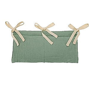 Green Diaper Caddy Organizer Diaper Stacker Baby Crib Hanging Pocket with Straps Classified Storage Bag Organizer for Nursery Diapers Wipes Baby Essentials