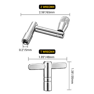 Facmogu 23PCS EVA Material Cymbal Replacement Accessories, Cymbal Stand Tubes, Drum Cymbal EVA Pads Include Wing Nuts, Washers, Cymbal Sleeves & Drum Key - Red