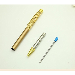 Personalized/Engraved Mechanical Ballpoint Pen,Golden 24K Gold Foil Ball Pen With gift box, Fast Engraving