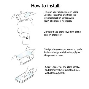 Orzero (3 Pack) Compatible for Cricket Dream 5G, AT&T Radiant Max 5G (6.82 inch) Screen Protector, Tempered Glass 2.5D Arc Edges 9 Hardness HD Bubble-Free (Lifetime Replacement)