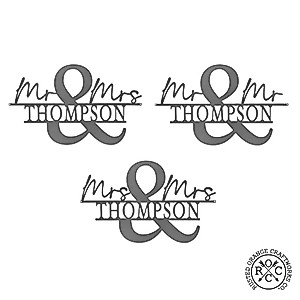 ROCC RUSTED ORANGE CRAFTWORKS CO. - Mr and Mrs Personalized Name Sign Mr and Mrs Gifts Personalized Gifts Wedding Gifts Mr and Mrs Wall Decor For Bedroom Personalized Wedding Gifts For the Couple