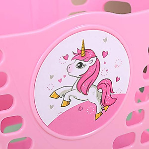 Toyvian Girls Bike Basket Kids Scooter Basket 2 kids basket basket for bike kids bike basket Cute Cartoon Storage Basket