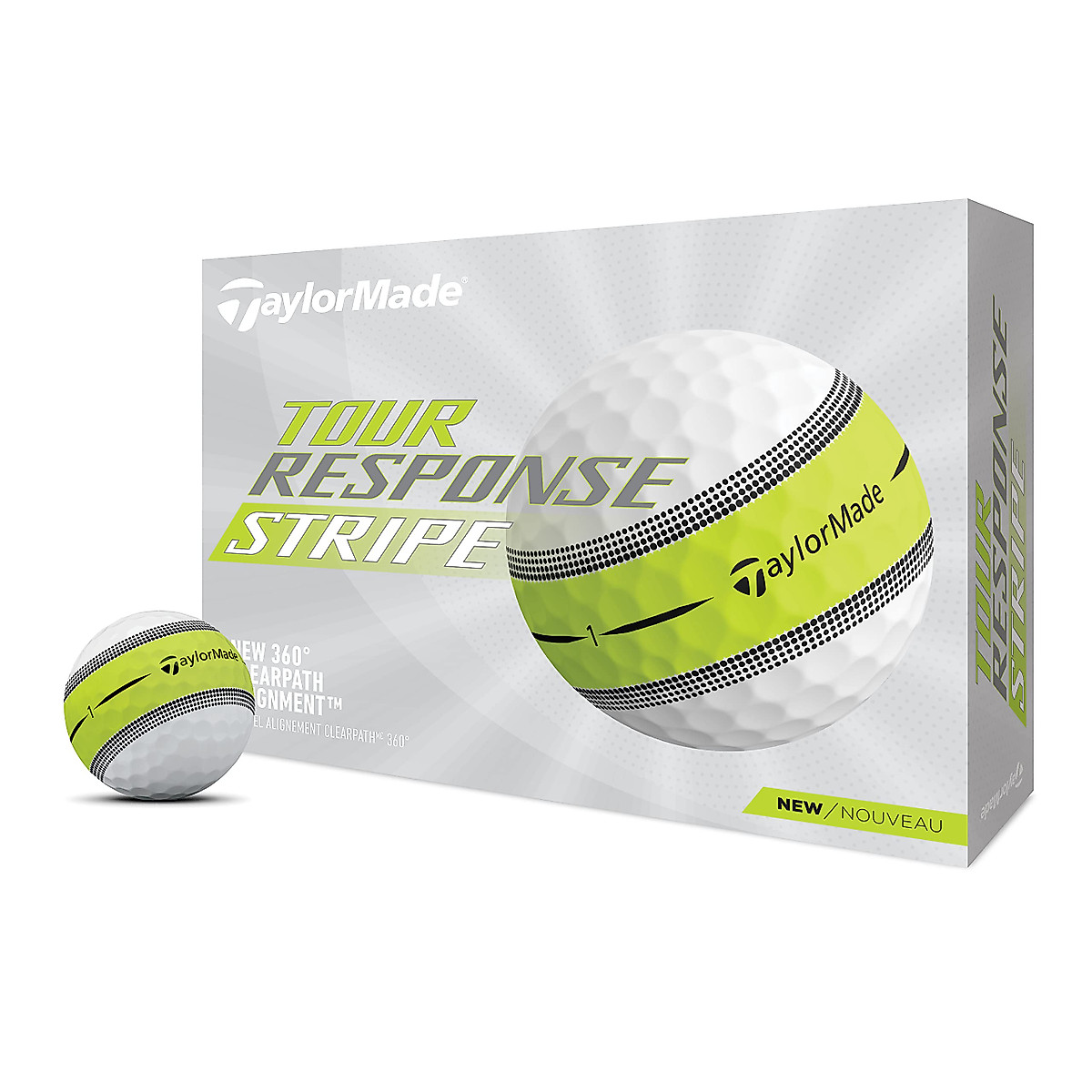 TaylorMade Unisex's Tour Response Stripe Golf Ball, One Size